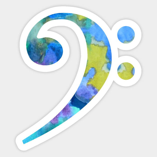Bass Clef Musical Note Sticker Teepublic